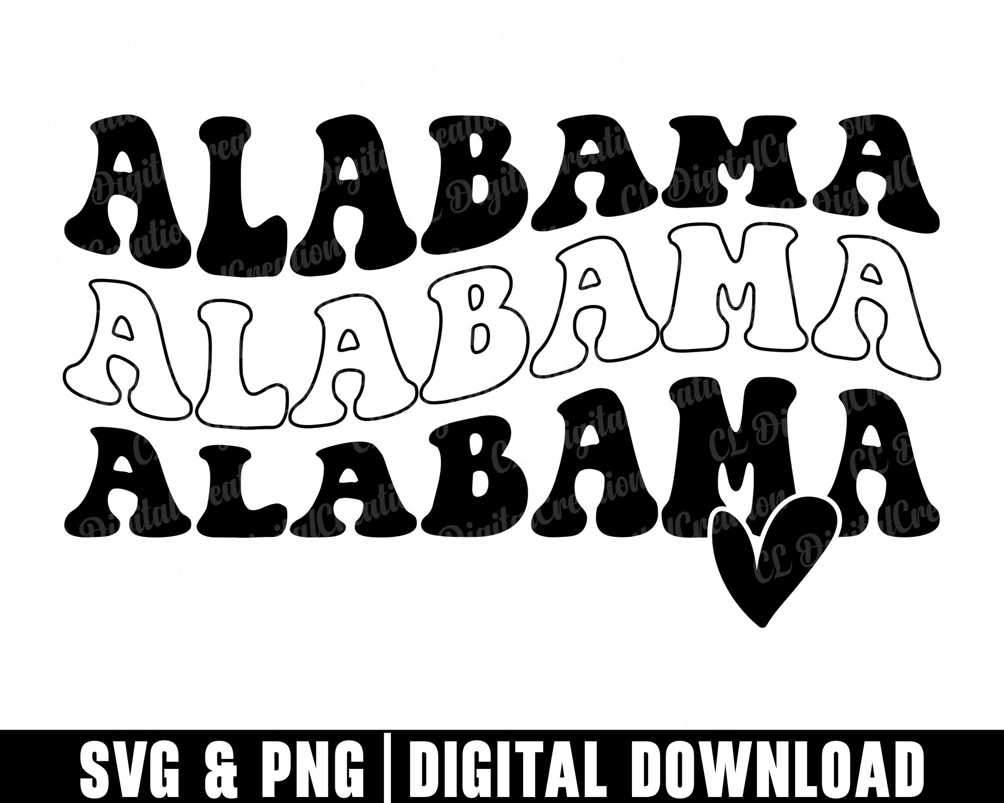 Alabama Svg, Stacked Svg, Heart Svg, US States Svg, America Svg ...