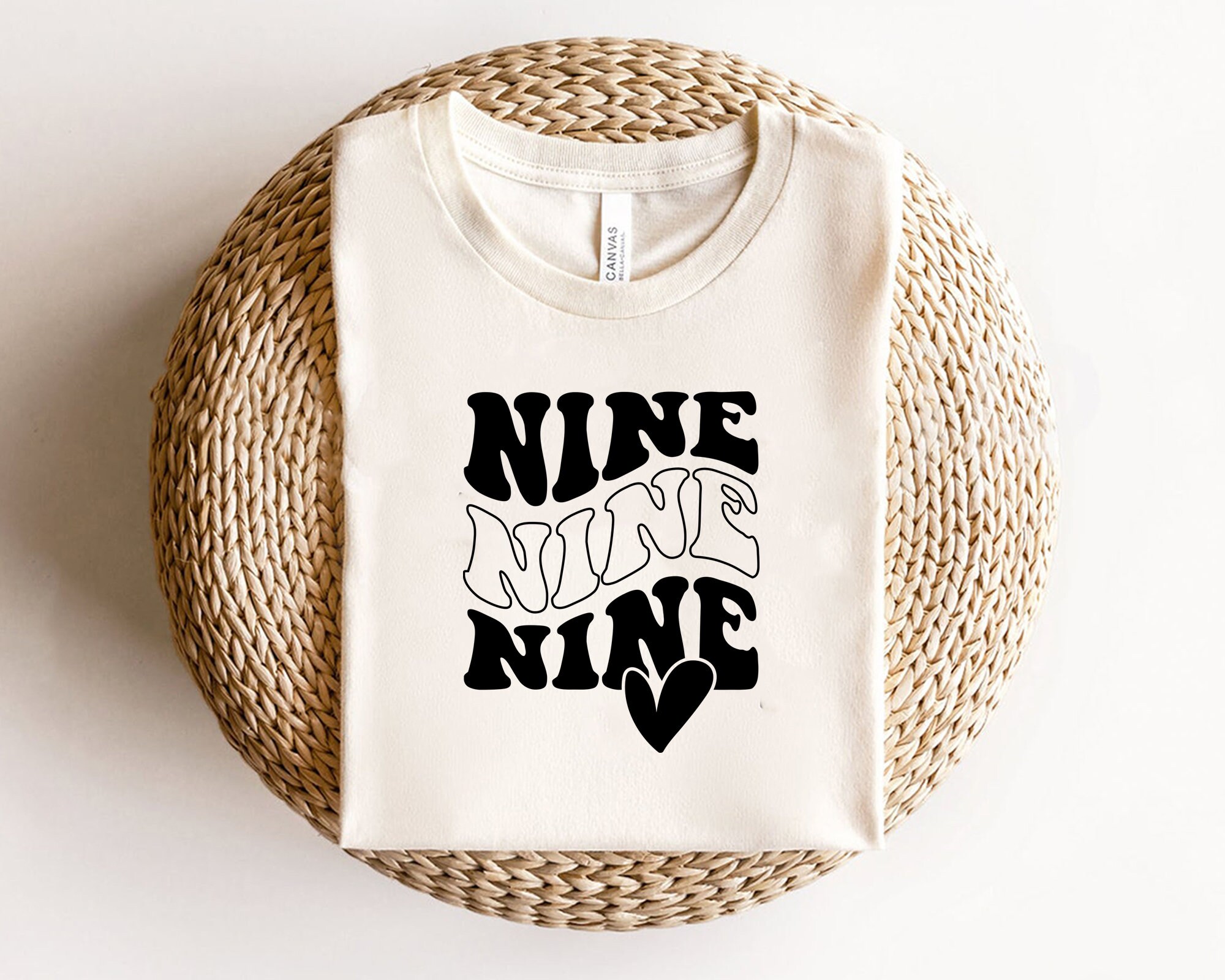 Nine Svg, 9th Birthday Svg, Stacked Svg, Birthday Svg, Heart Svg ...