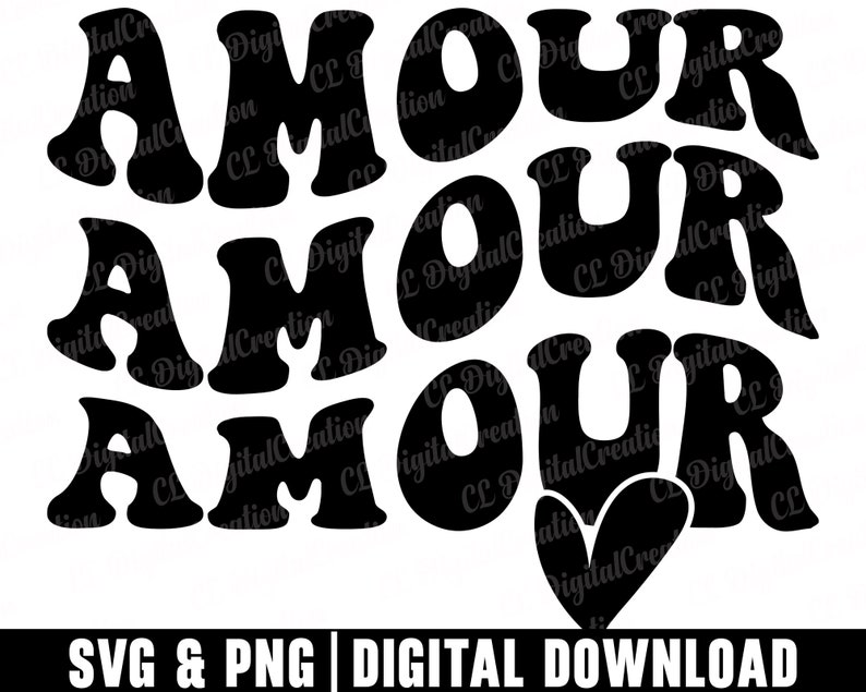 Amour Svg, Heart Svg, Valentine's Day Svg, Digital Download, Xoxo Svg ...