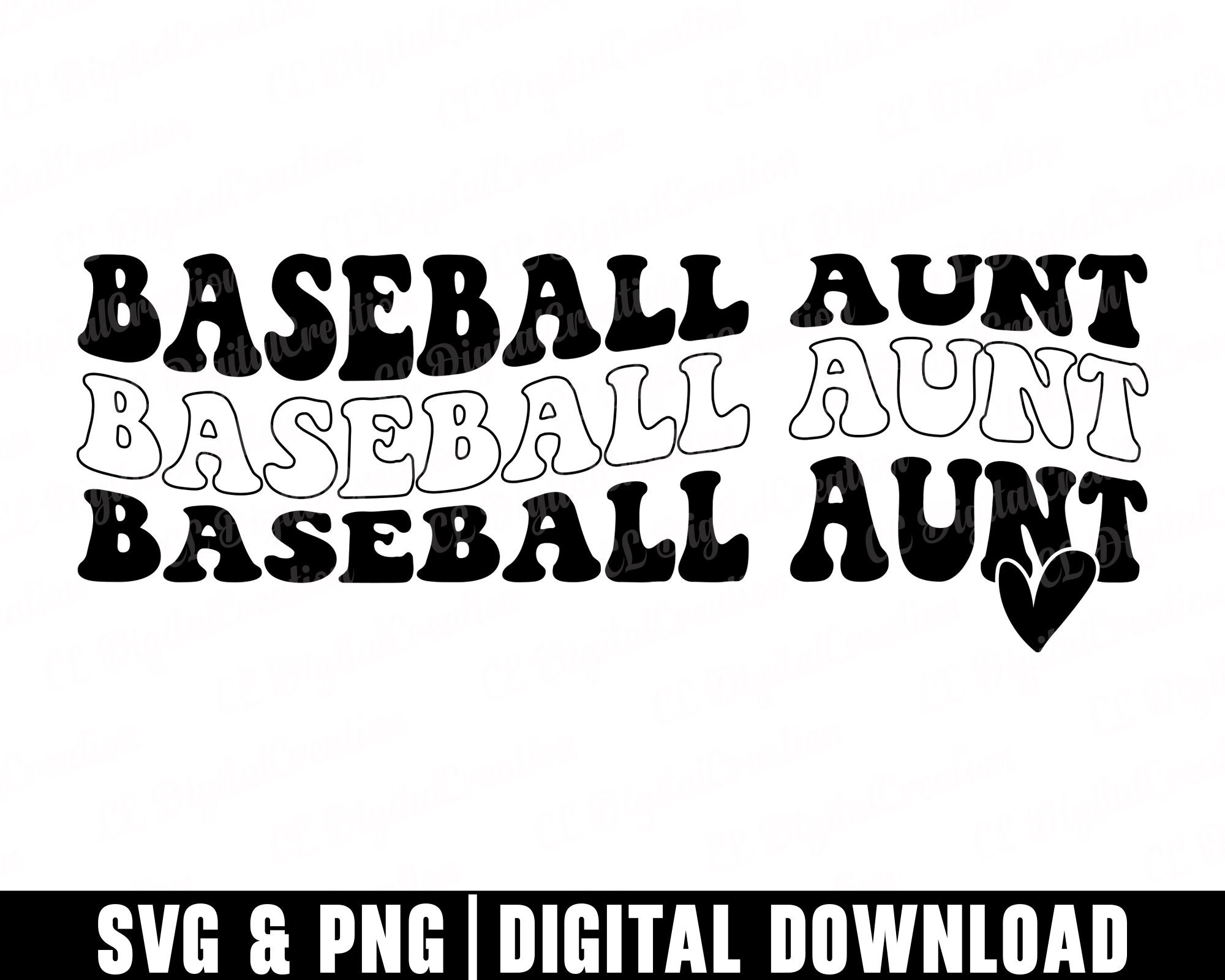 Baseball Aunt Svg, Stacked Svg, Heart Svg, Baseball Svg, Sports Aunt ...