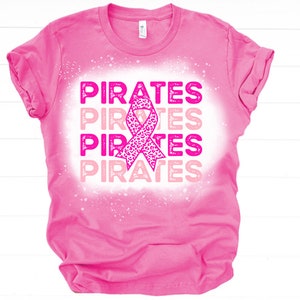 Pirates Cancer Svg, Printable, Pirates Stacked, Breast Cancer Svg ...