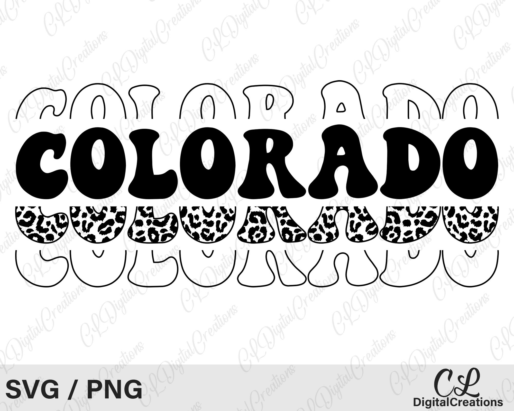 Colorado Svg, Printable, Leopard Print Svg, Colorado Shirt Svg, Retro ...