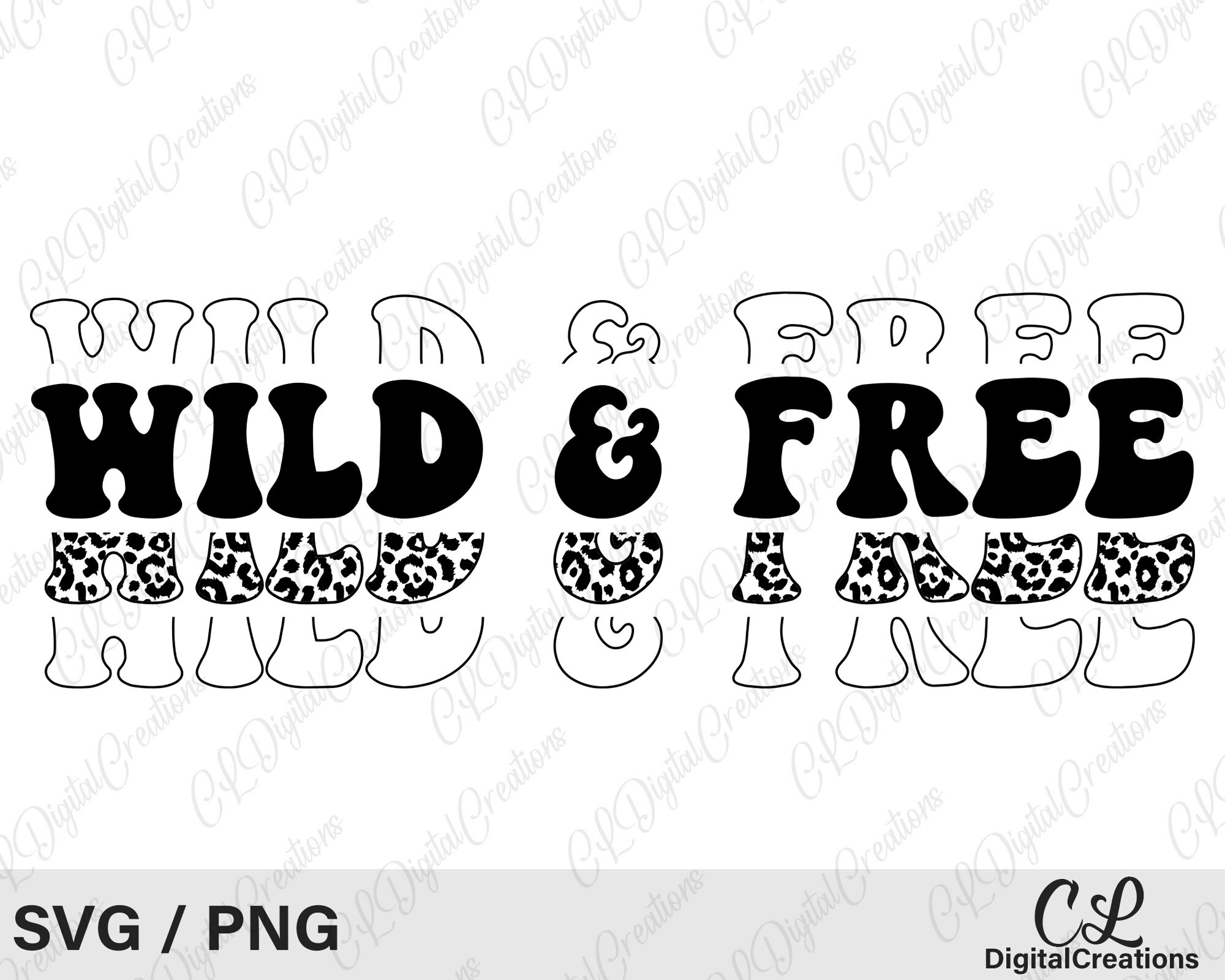 Wild and Free Svg Printable Leopard Wild and Free Svg - Etsy