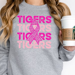 Tigers Cancer Svg, Printable, Tigers Stacked, Breast Cancer Svg ...