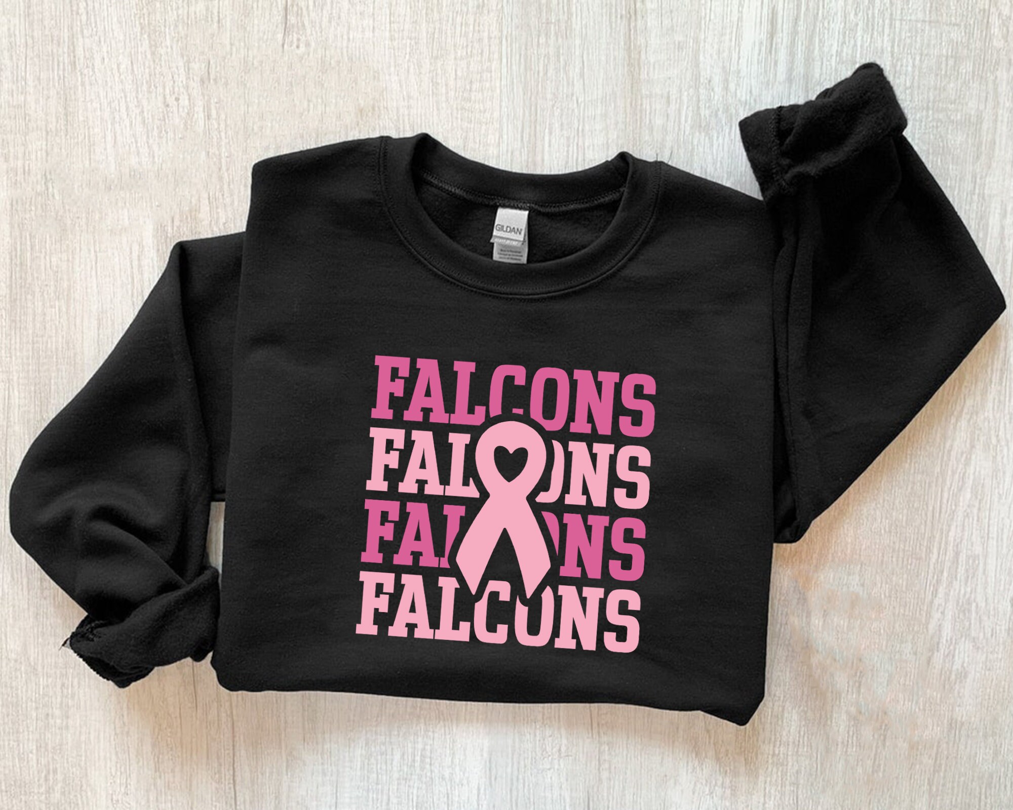 Falcons Cancer Svg, Falcons Stacked, Breast Cancer Svg, Digital ...