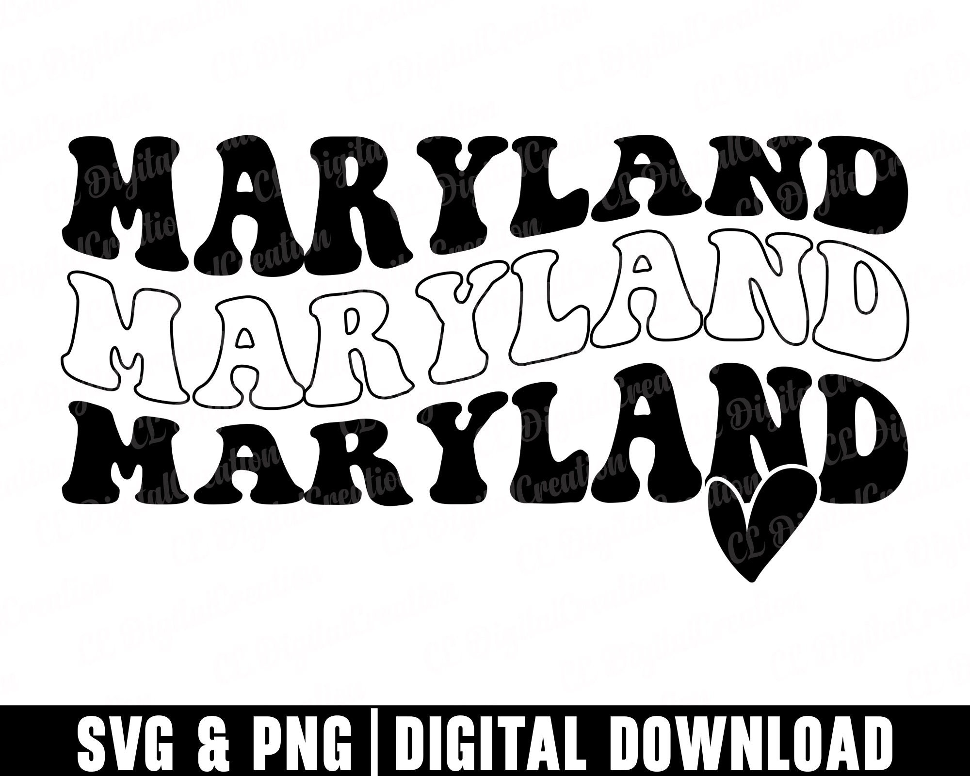 Maryland Svg, Stacked Svg, Heart Svg, US States Svg, America Svg ...