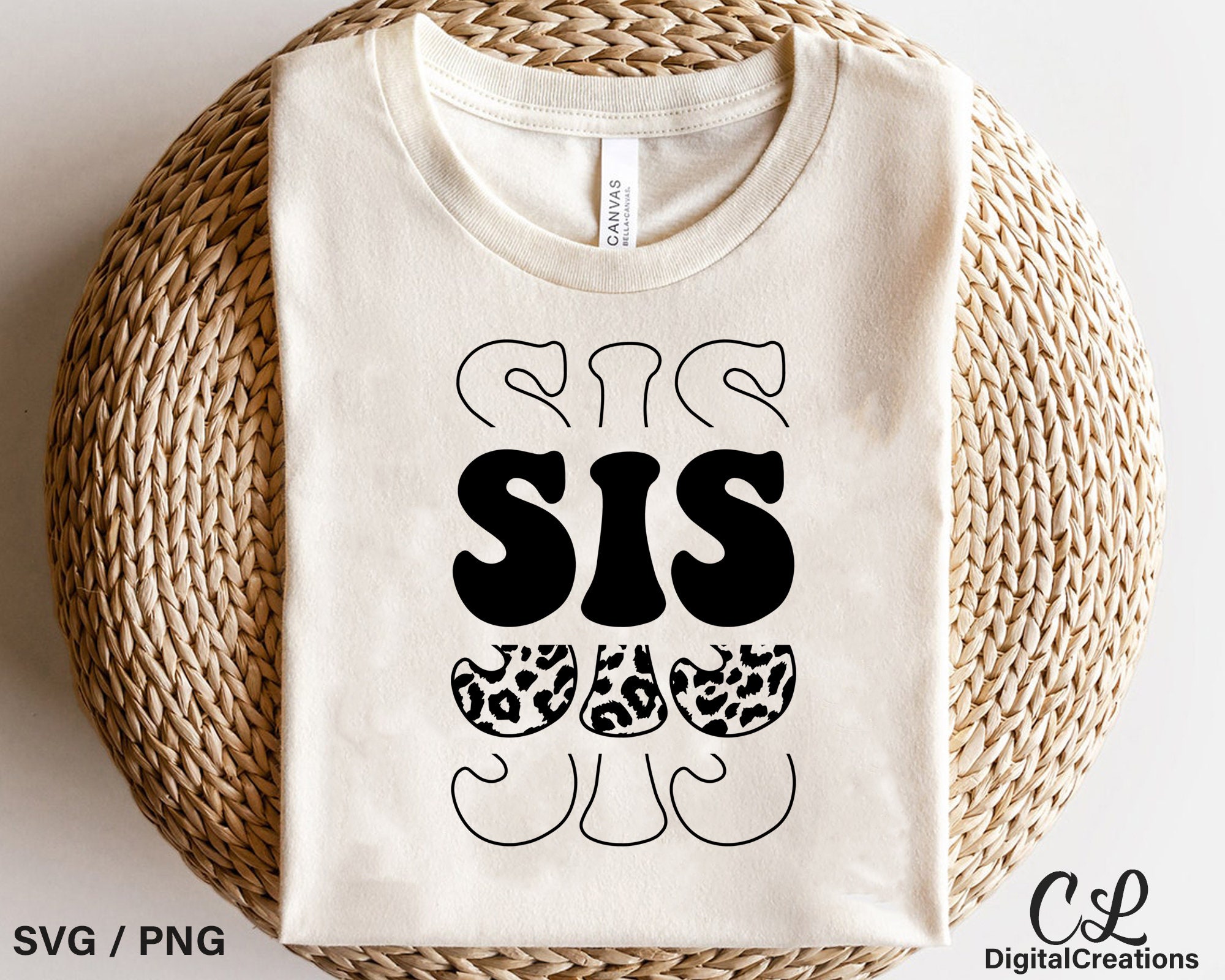 Sis Svg Printable Leopard Print Svg Sis Life Svg Retro - Etsy