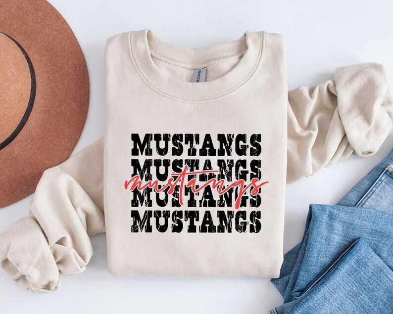 Mustangs Stacked Svg Printable Team Spirit Sublimation - Etsy
