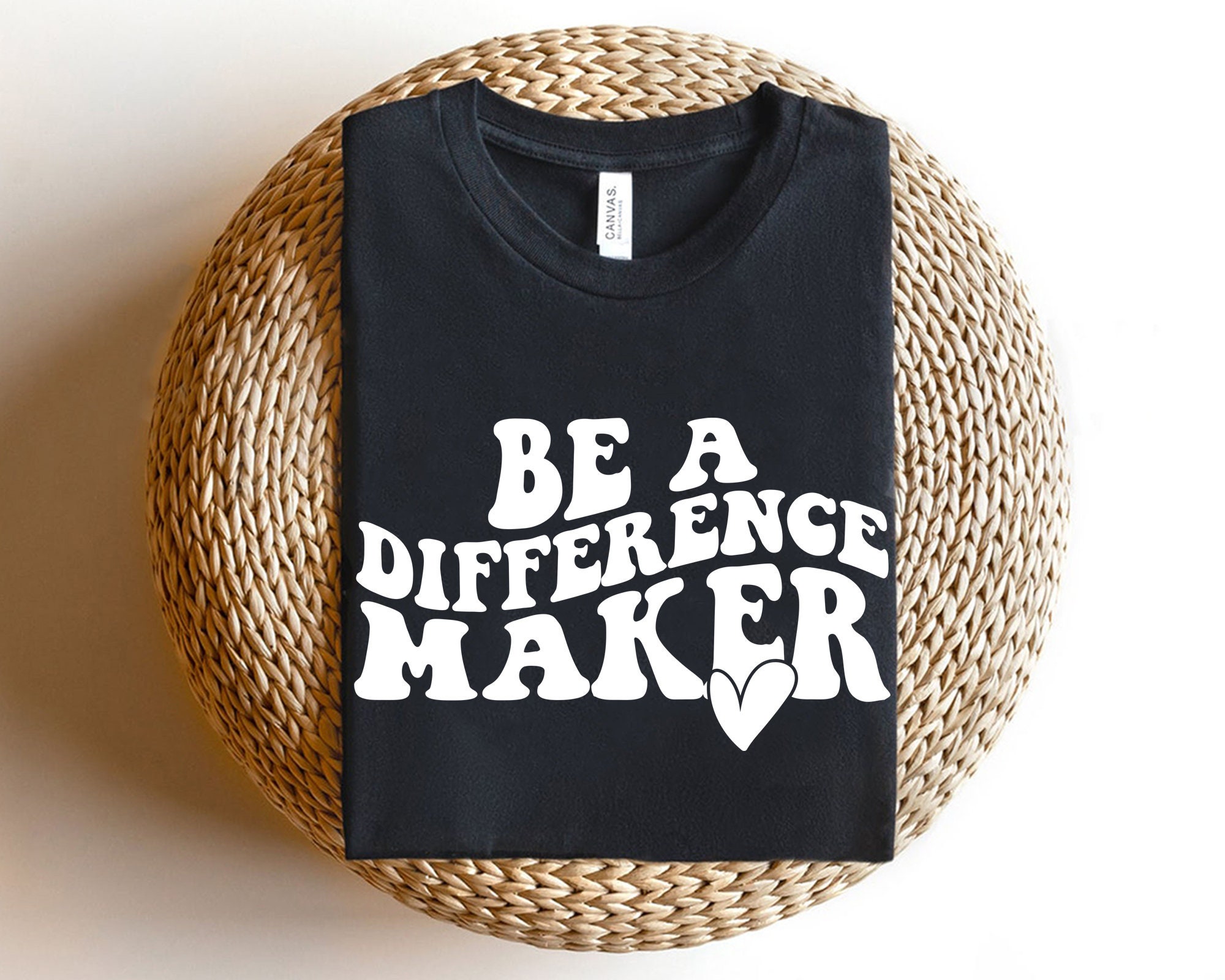 Be a Difference Maker Svg, Wavy Letters Svg, Heart Svg, Digital ...