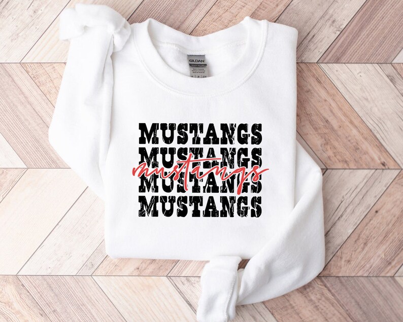 Mustangs Stacked Svg Printable Team Spirit Sublimation - Etsy