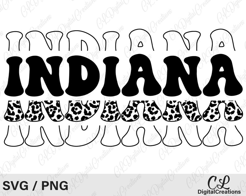 Indiana Svg Imprimible Leopard Print Svg Indiana Shirt Svg - Etsy México