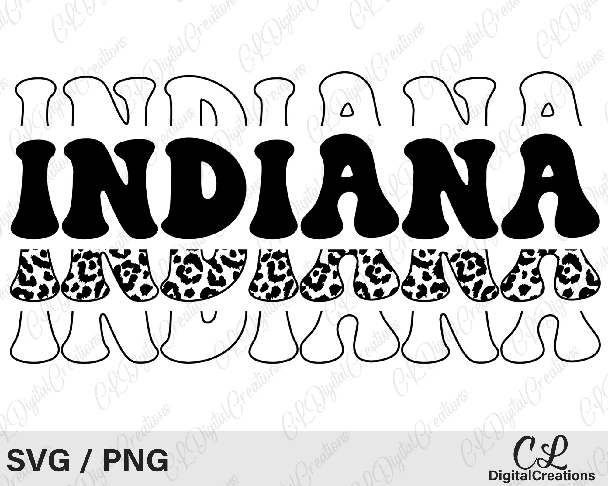 Indiana Svg, Imprimible, Leopard Print Svg, Indiana Shirt Svg, Retro ...