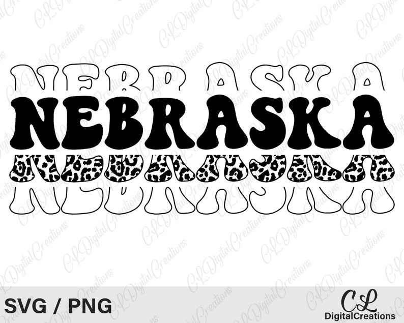 Nebraska Svg, Printable, Leopard Print Svg, Nebraska Shirt Svg, Retro ...