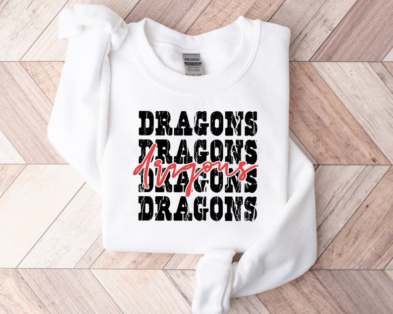 Dragons Stacked Svg, Printable, Team Spirit, Sublimation Design, Go ...