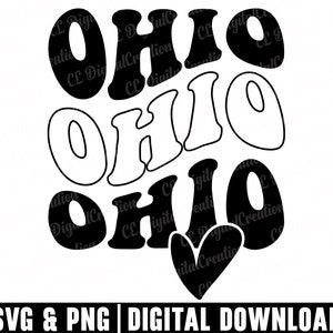 Ohio Svg, Stacked Svg, Heart Svg, US States Svg, America Svg, Ohio ...