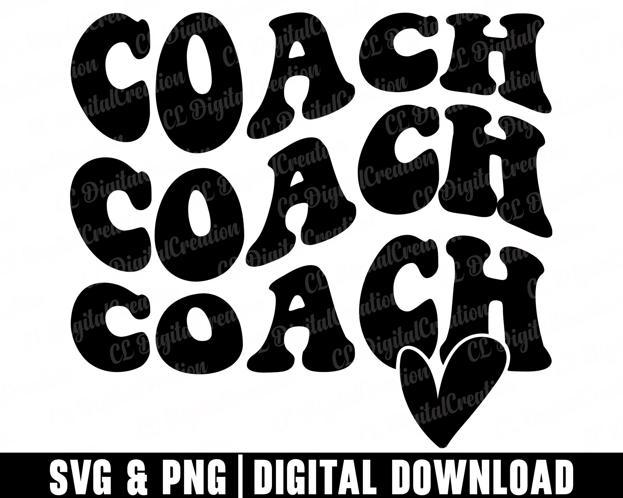 Coach Svg, Stacked Svg, Printables, Baseball Coach Svg, Heart Svg ...