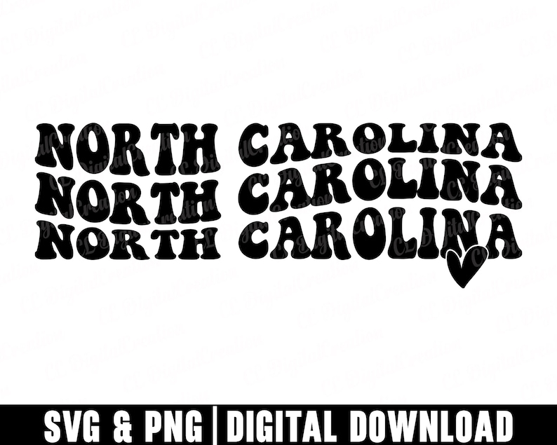 North Carolina Svg, Stacked Svg, Heart Svg, US Svg, America Svg, North ...