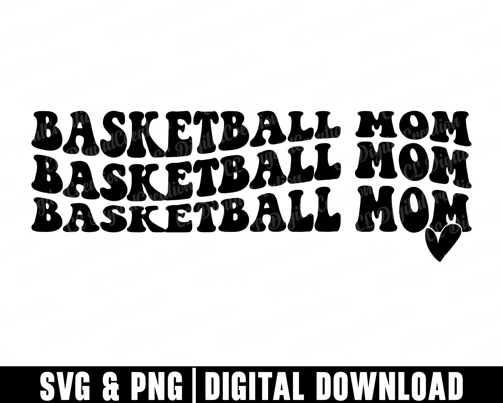 Basketball Mom Svg Stacked Svg Heart Svg Basketball Svg Sports Mom