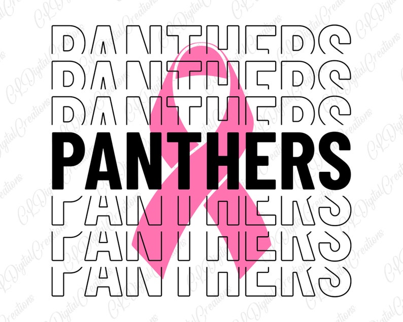 Panthers Cancer Svg Digital Download Breast Cancer Svg - Etsy