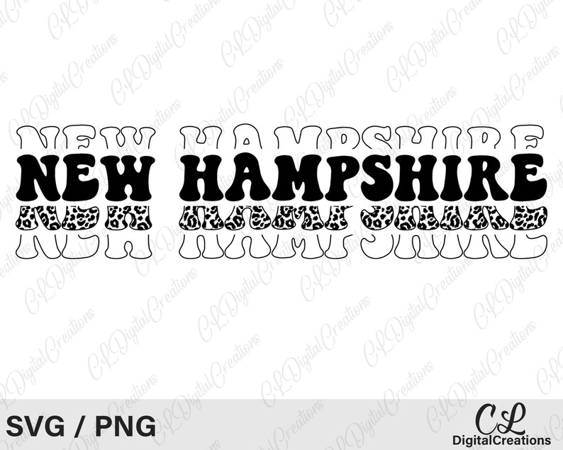New Hampshire Svg, Printable, Leopard Print Svg, New Hampshire Shirt ...
