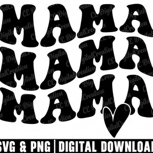 Mama Svg, Digital Downloads, Stacked Svg, Family Svg, Mother's Day Svg ...