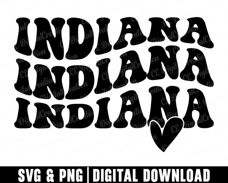 Indiana Svg, Stacked Svg, Heart Svg, US States Svg, America Svg ...