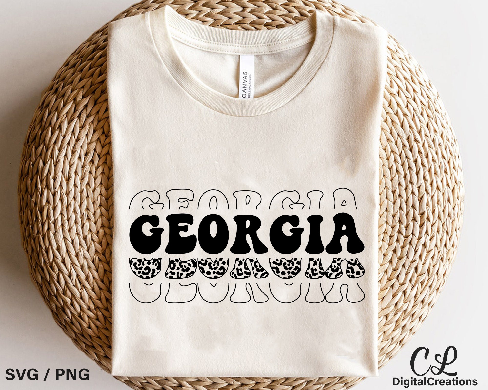 Georgia Svg Printable Leopard Print Svg Georgia Shirt Svg - Etsy