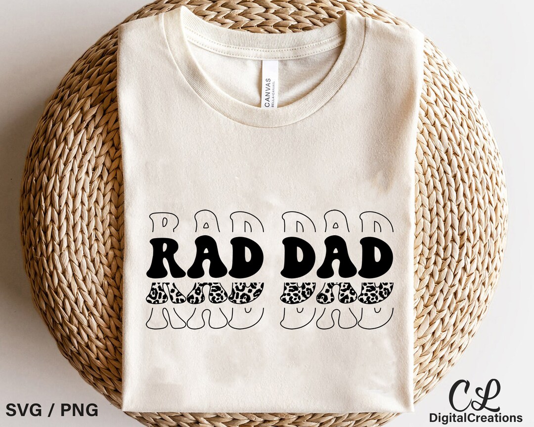 Rad Dad Svg Printable Leopard Print Svg Father Svg Retro - Etsy