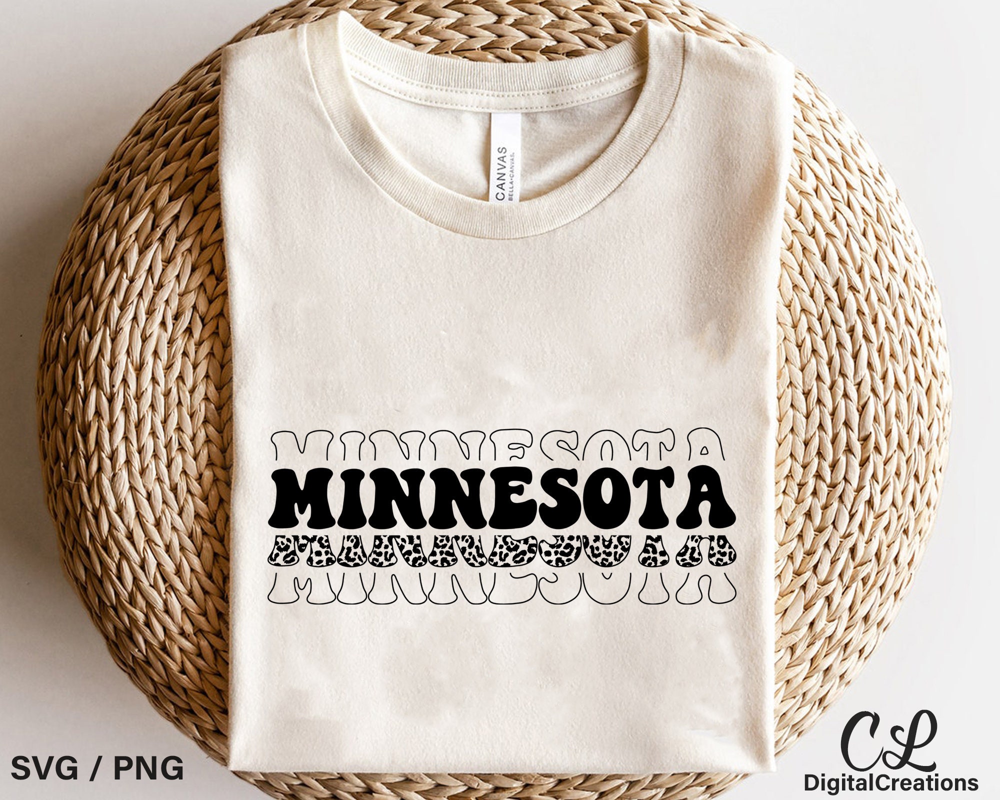 Minnesota Svg, Printable, Leopard Print Svg, Minnesota Shirt Svg, Retro ...