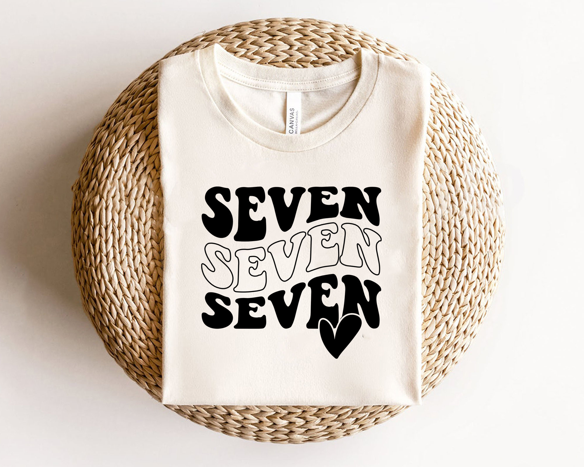 Seven Svg 7th Birthday Svg Stacked Svg Birthday Svg Heart - Etsy