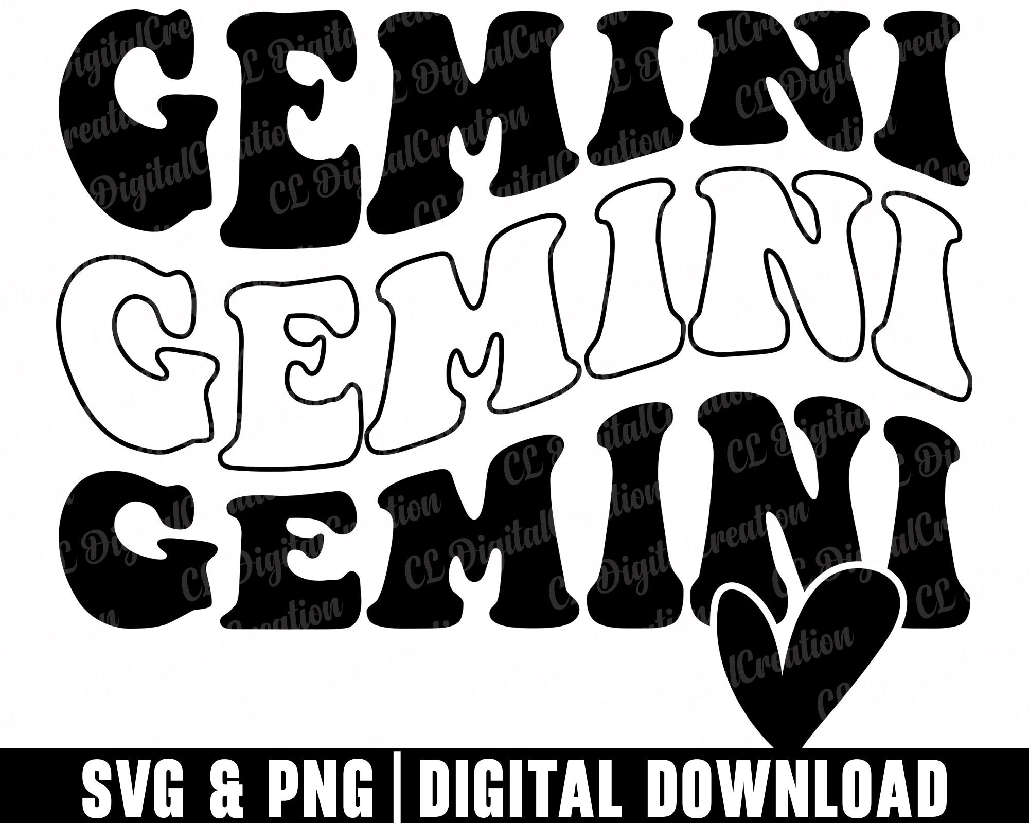 Gemini Svg, Horoscope Svg, Stacked Svg, Zodiac Svg, Heart Svg, Birthday ...