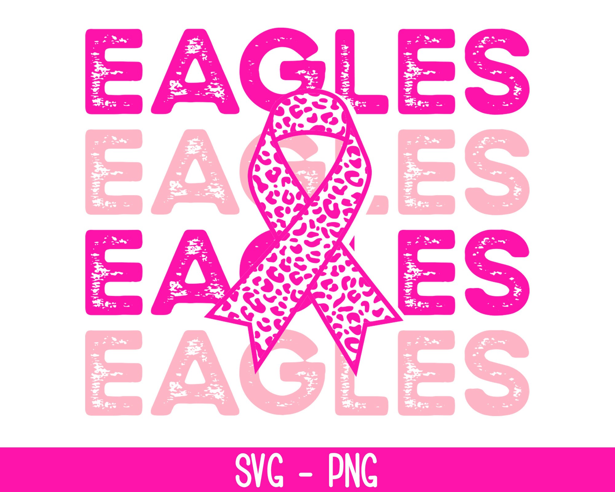 Eagles Cancer Svg, Printable, Eagles Stacked, Breast Cancer Svg ...