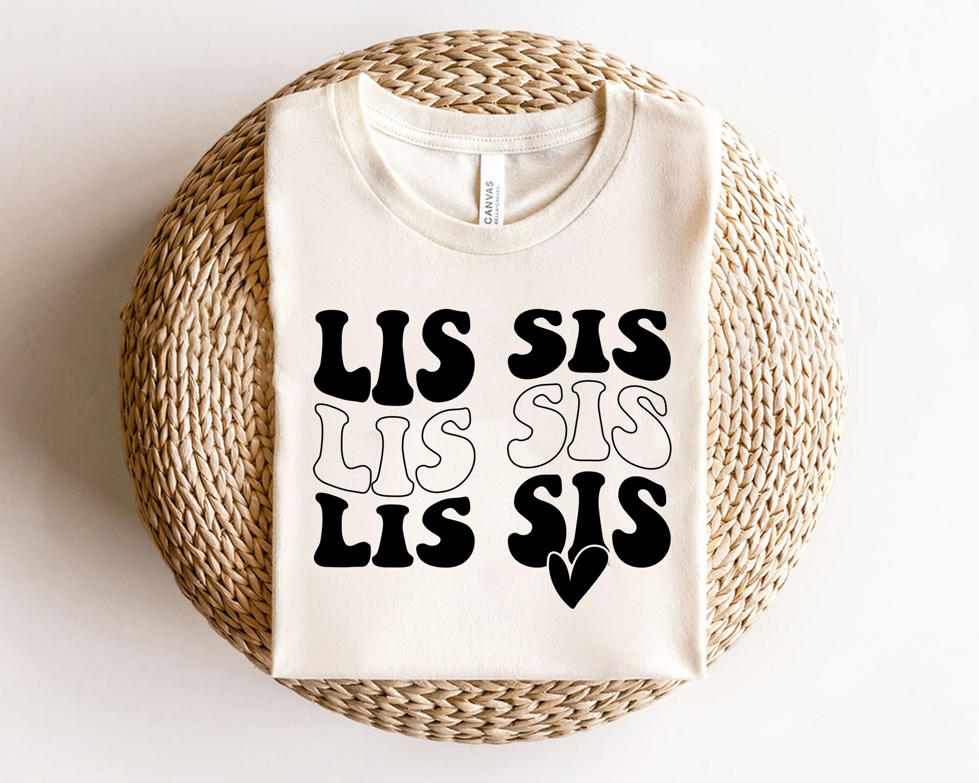 Lis Sis Svg, Digital Downloads, Sisters Svg, Stacked Svg, Family Svg ...