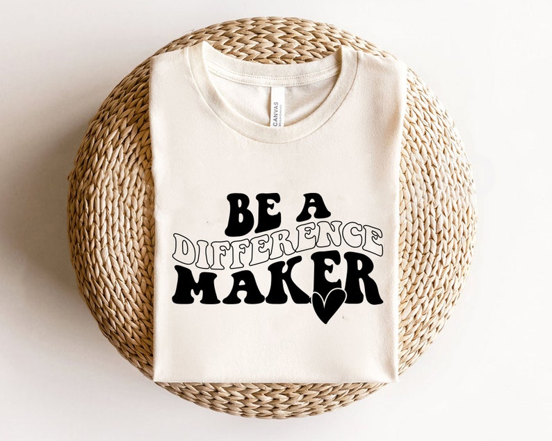 Be a Difference Maker Svg, Wavy Letters Svg, Heart Svg, Digital ...