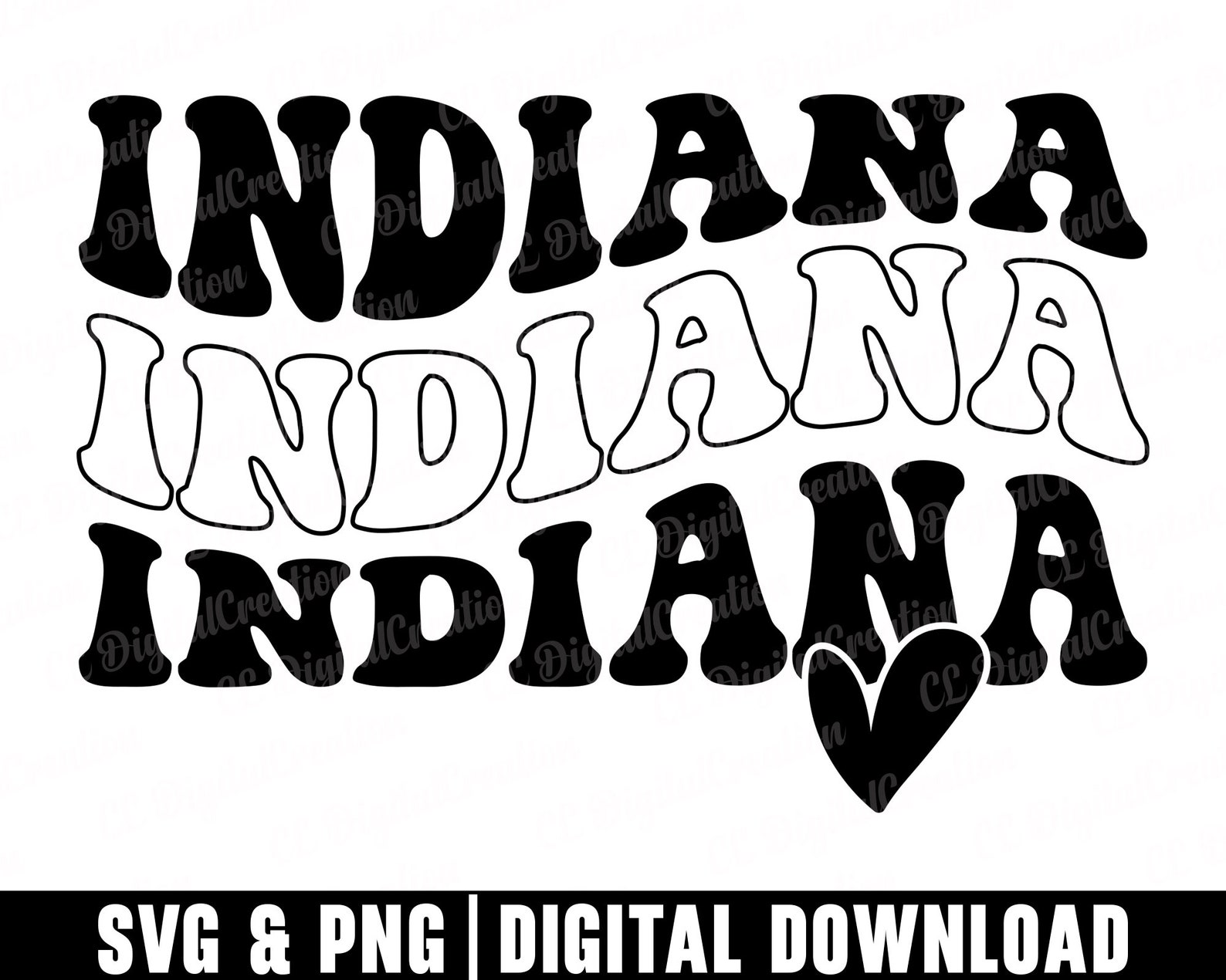 Indiana Svg, Stacked Svg, Heart Svg, US States Svg, America Svg ...