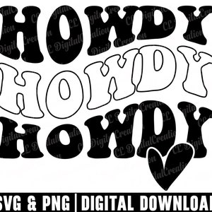 Howdy Svg, Western Svg, Digital Download, Cowboy Svg, Wavy Letters Svg ...