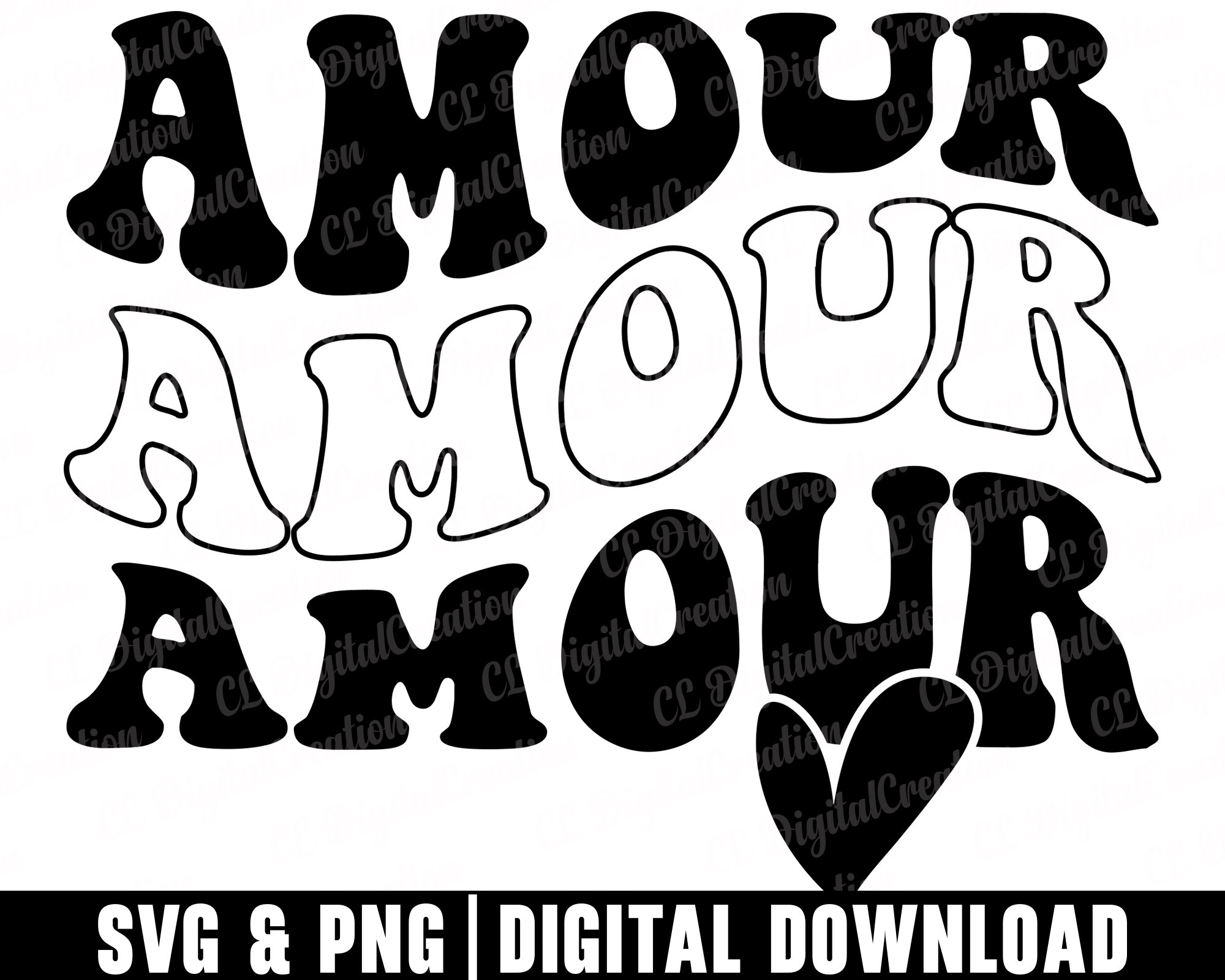 Amour Svg, Heart Svg, Valentine's Day Svg, Digital Download, Xoxo Svg ...