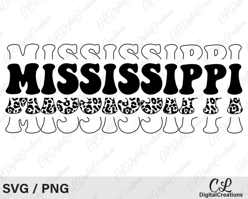 Mississippi Svg, Printable, Leopard Print Svg, Mississippi Shirt, Retro ...
