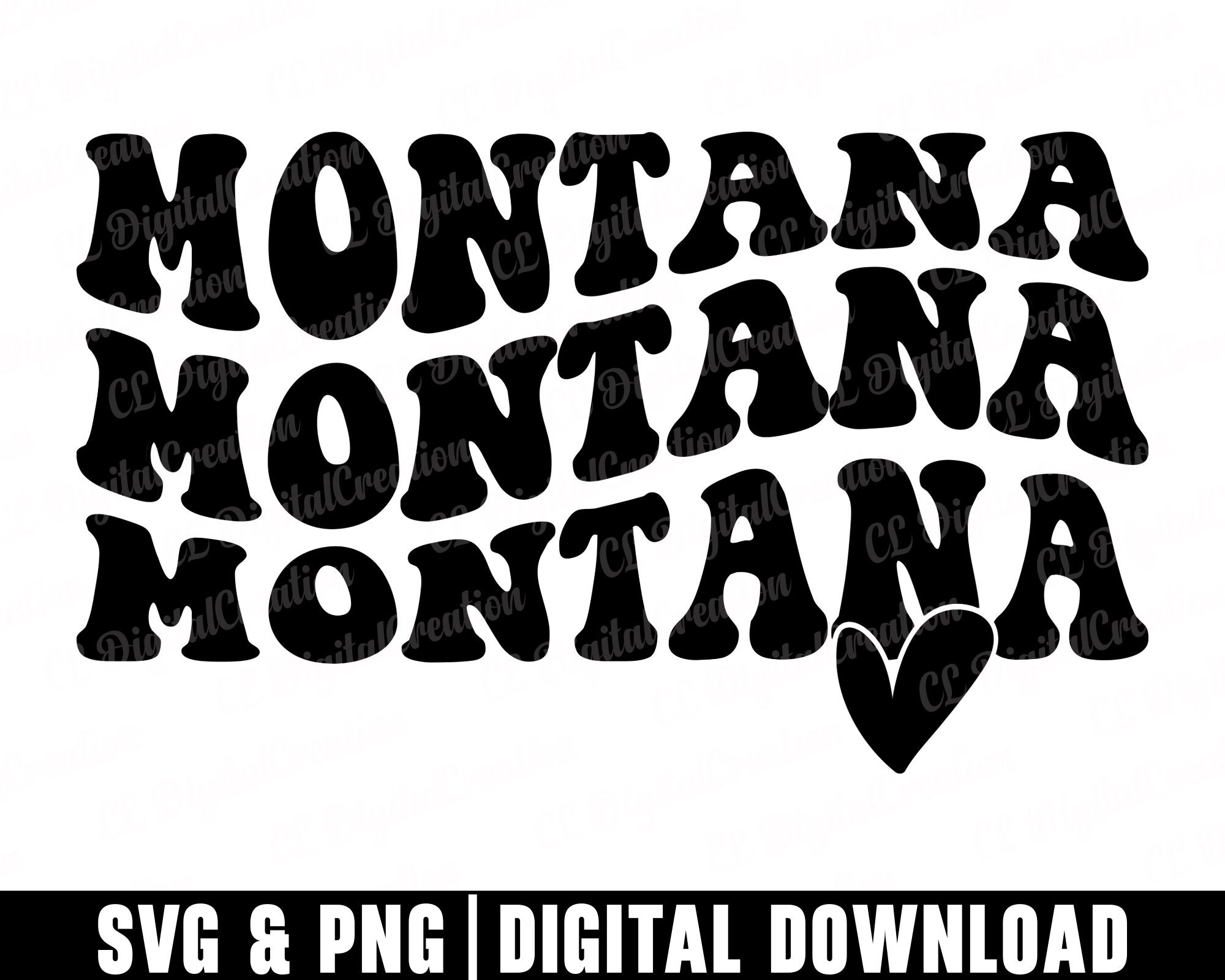 Montana Svg, Stacked Svg, Heart Svg, US States Svg, America Svg ...