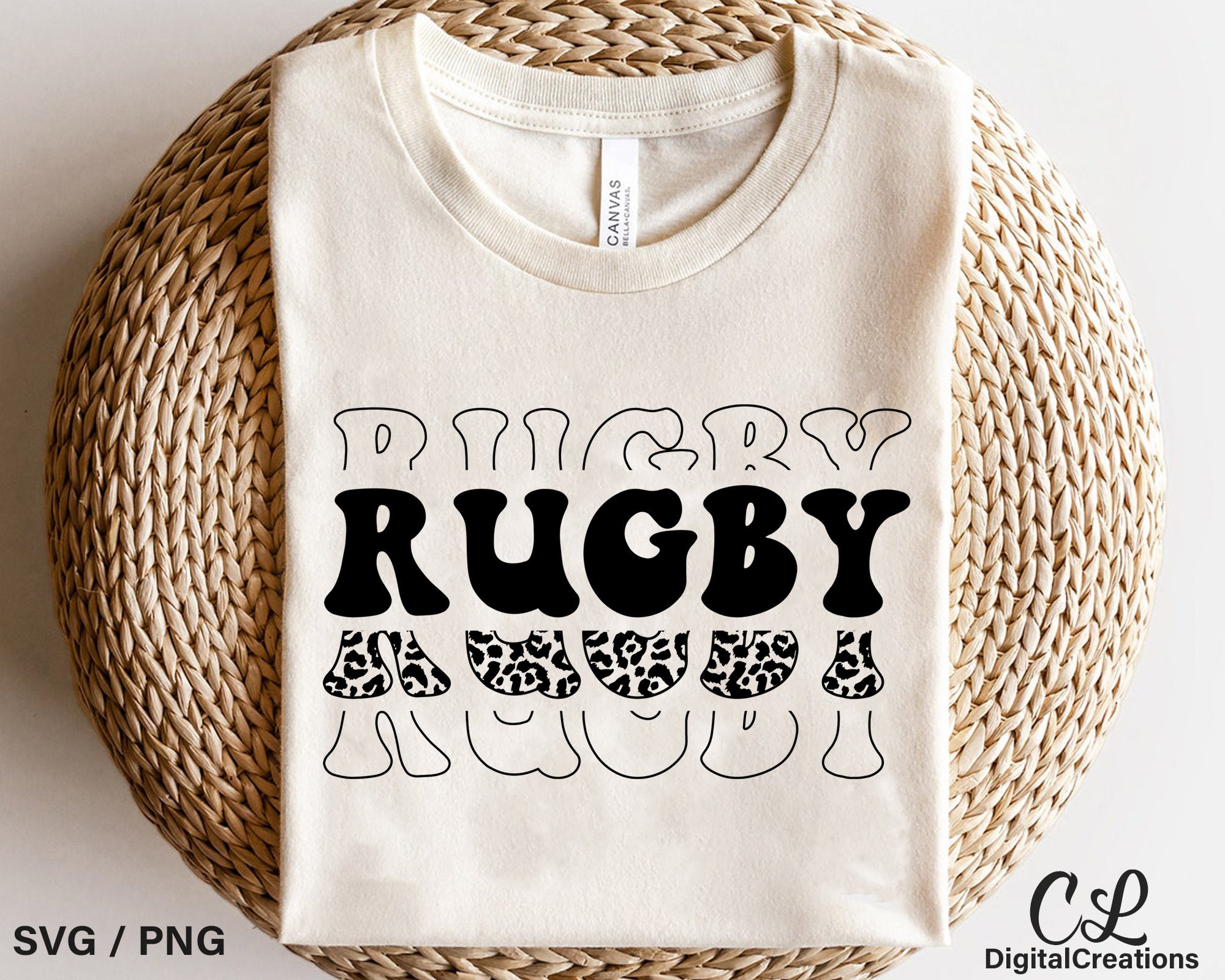 Rugby Svg, Imprimible, Leopard Print Svg, Rugby Life Svg, Retro Font ...