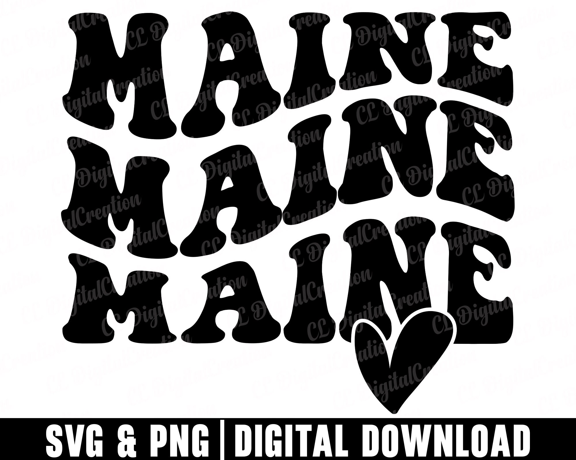 Maine Svg, Stacked Svg, Heart Svg, US States Svg, America Svg, Maine ...