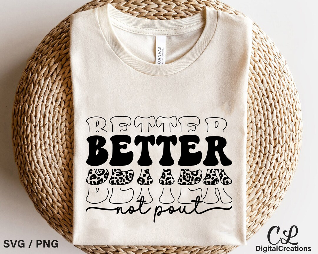 Better Not Pout Svg, Printable, Leopard Print Svg, Christmas Svg, Retro ...