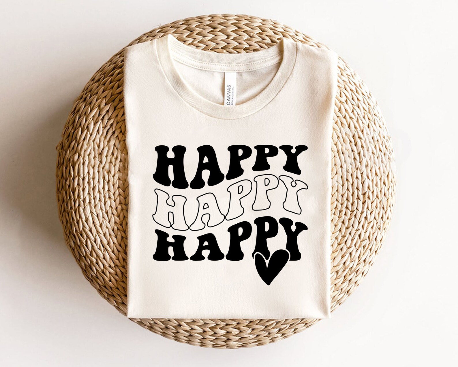 Happy Svg, Wavy Letters Svg, Heart Svg, Digital Download, Happiness Svg ...