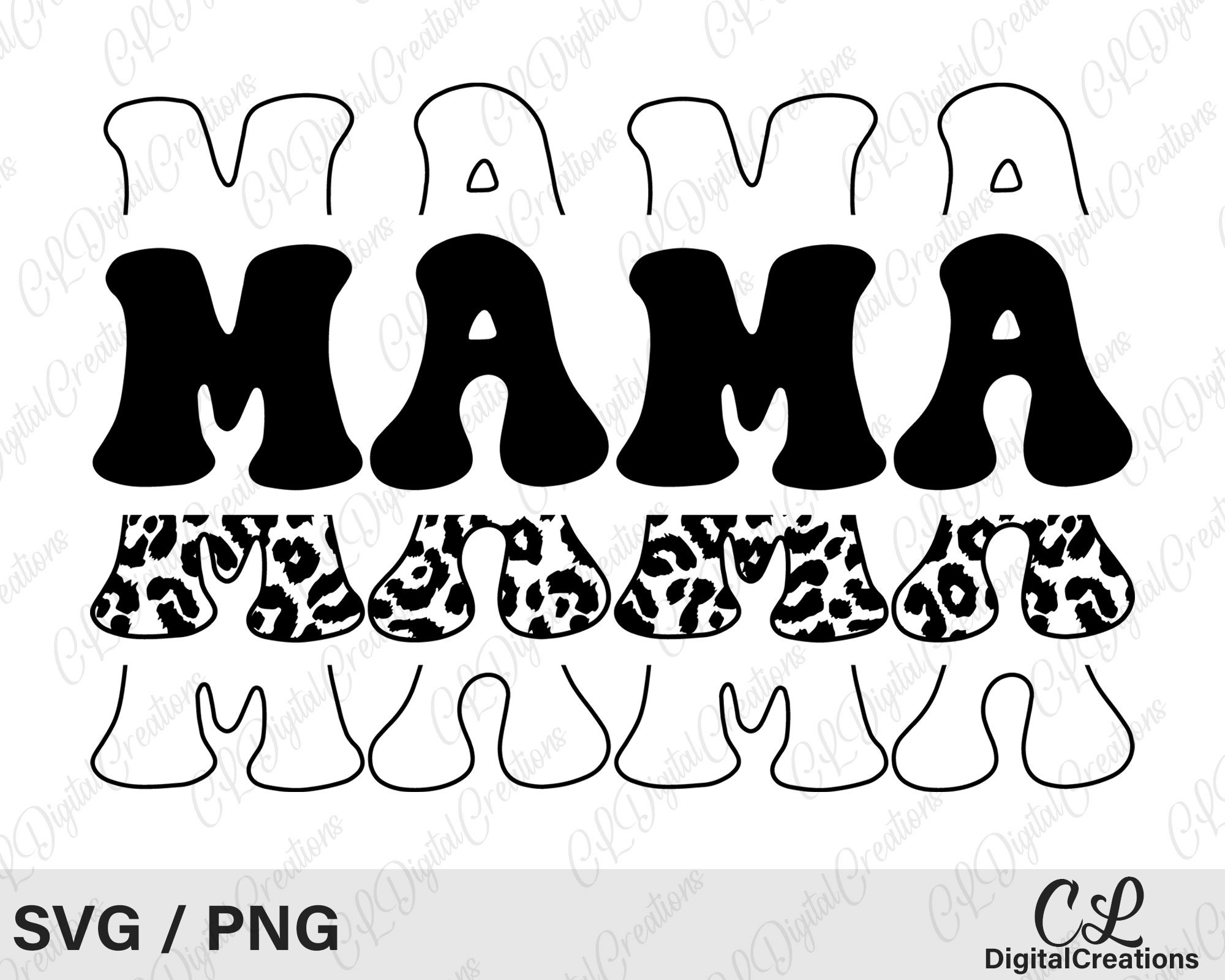 Mama Svg Printable Leopard Print Svg Mama Life Svg Retro - Etsy