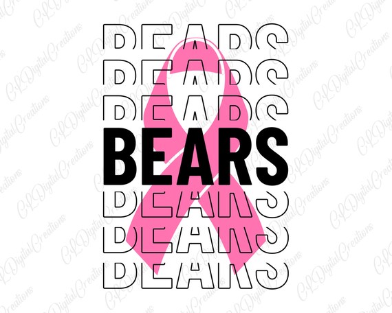 Bears Cancer Svg Digital Download Breast Cancer Svg Bears - Etsy