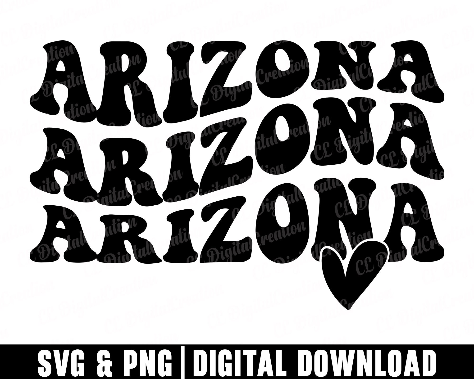 Arizona Svg, Stacked Svg, Heart Svg, US States Svg, America Svg ...