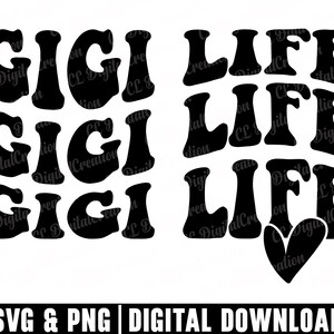 Gigi Life Svg, Stacked Svg, Digital Downloads, Family Svg, Grandma Svg ...
