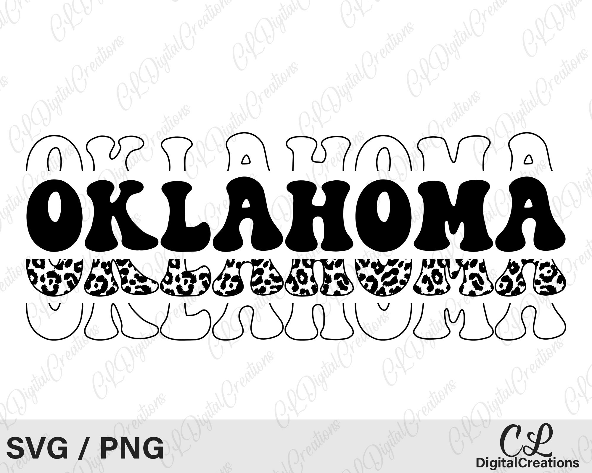 Oklahoma Svg, Printable, Leopard Print Svg, Oklahoma Shirt Svg, Retro ...