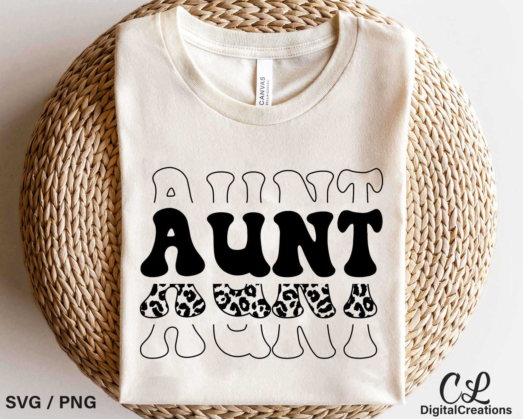 Aunt Svg, Printable, Leopard Print Svg, Aunt Life Svg, Retro Font Svg ...