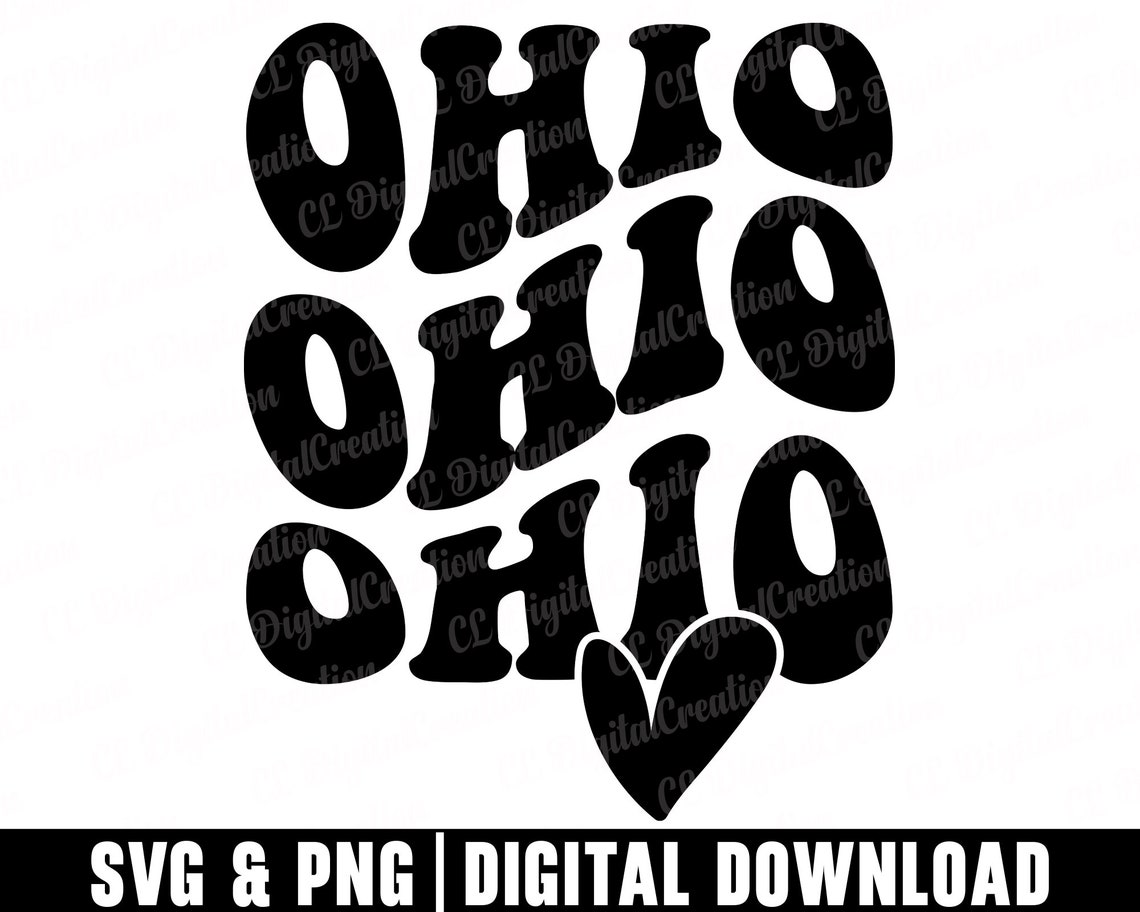 Ohio Svg, Stacked Svg, Heart Svg, US States Svg, America Svg, Ohio ...